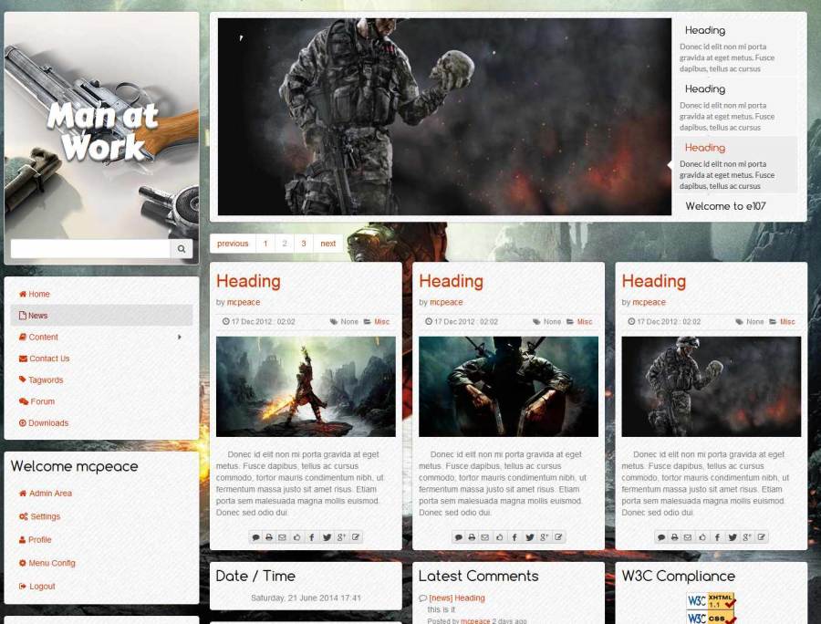 Plugin & Themes | e107 Bootstrap CMS Open Source