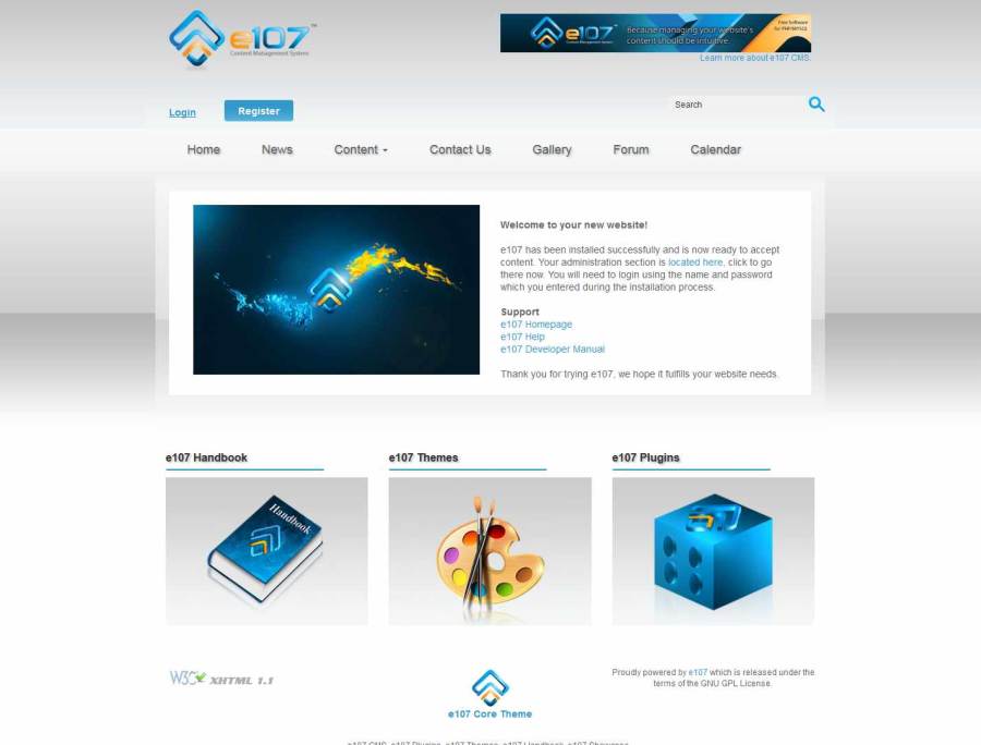 Plugin & Themes | e107 Bootstrap CMS Open Source