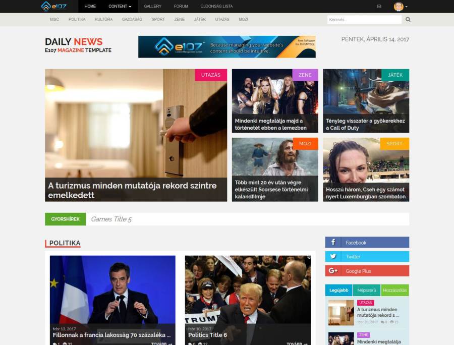 e107 Bootstrap CMS Open Source