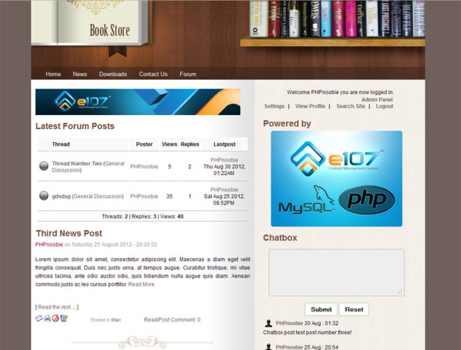 Plugin & Themes | e107 Bootstrap CMS Open Source