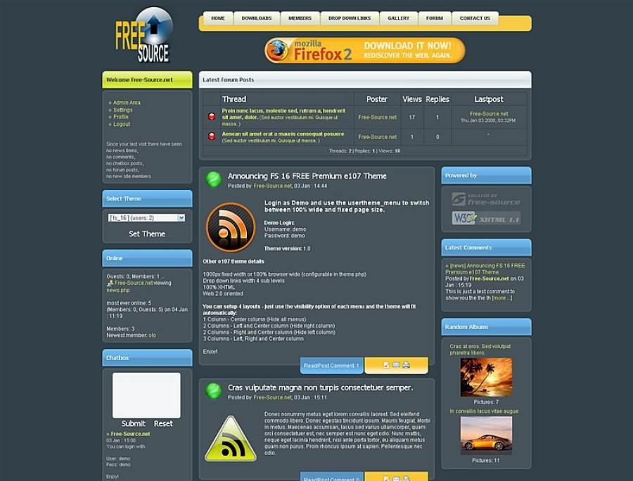 Plugin & Themes | e107 Bootstrap CMS Open Source